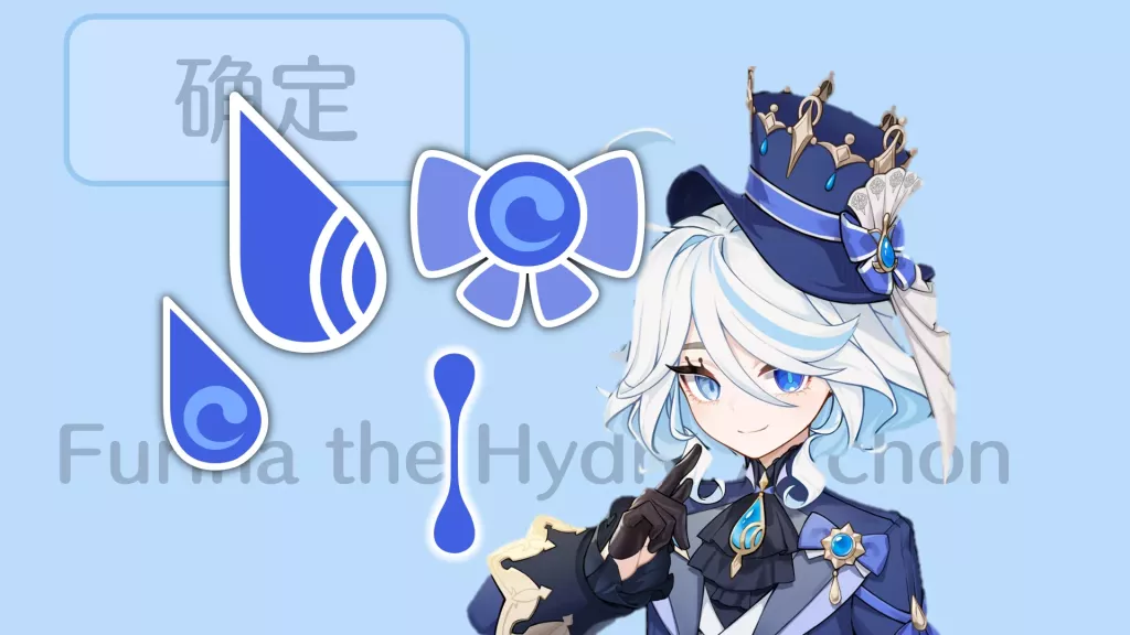 Cursors Genshin Impact Furina (Blue) on Windows download on VSThemes.org