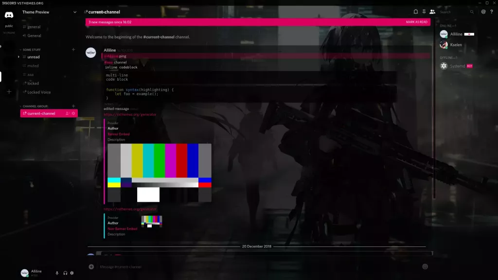 Тема Anime Military для Discord скачать на VSThemes.org