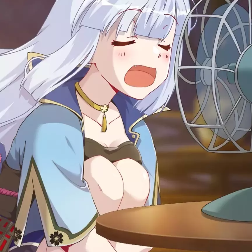 Live wallpaper Shenli Linghua in front of the fan download on VSThemes.org