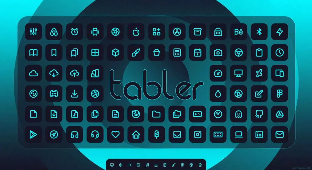 Icons Tabler, blue version download on VSThemes.org