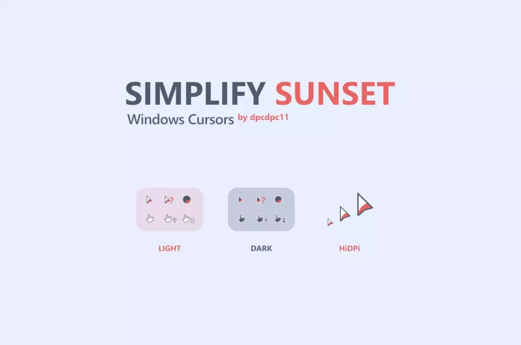 Курсоры Simplify Sunset + HiDPi для Windows скачать на VSThemes.org