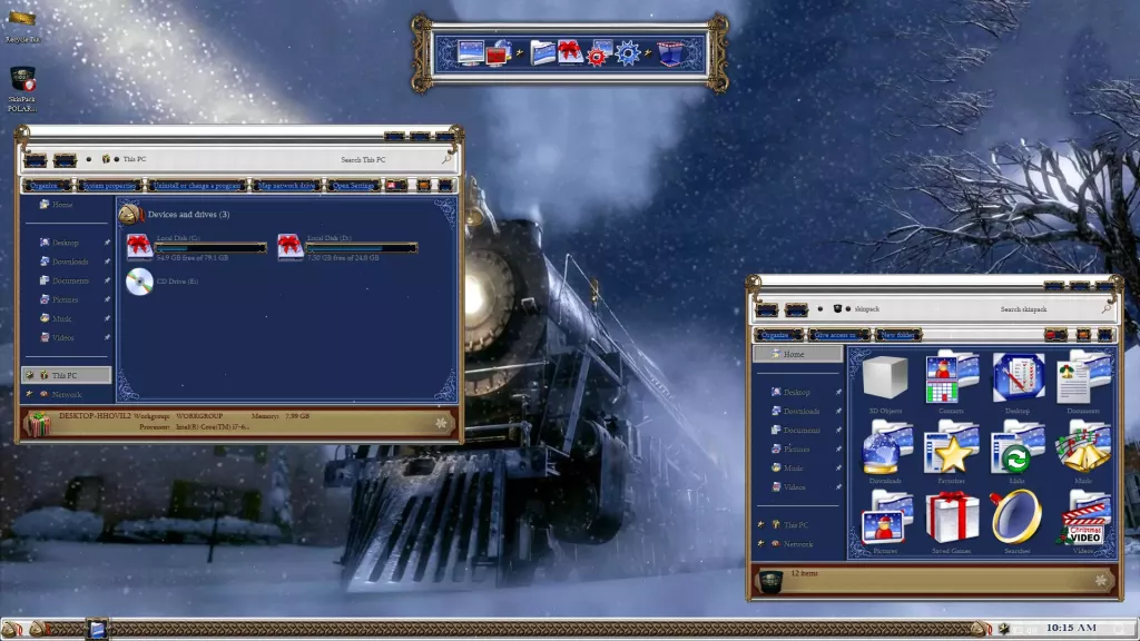 Theme Polar Express for Windows 11 download on VSThemes.org