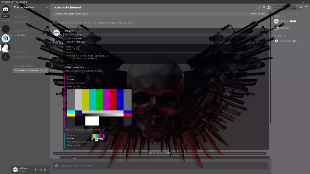 Theme Guns for Discord download on VSThemes.org