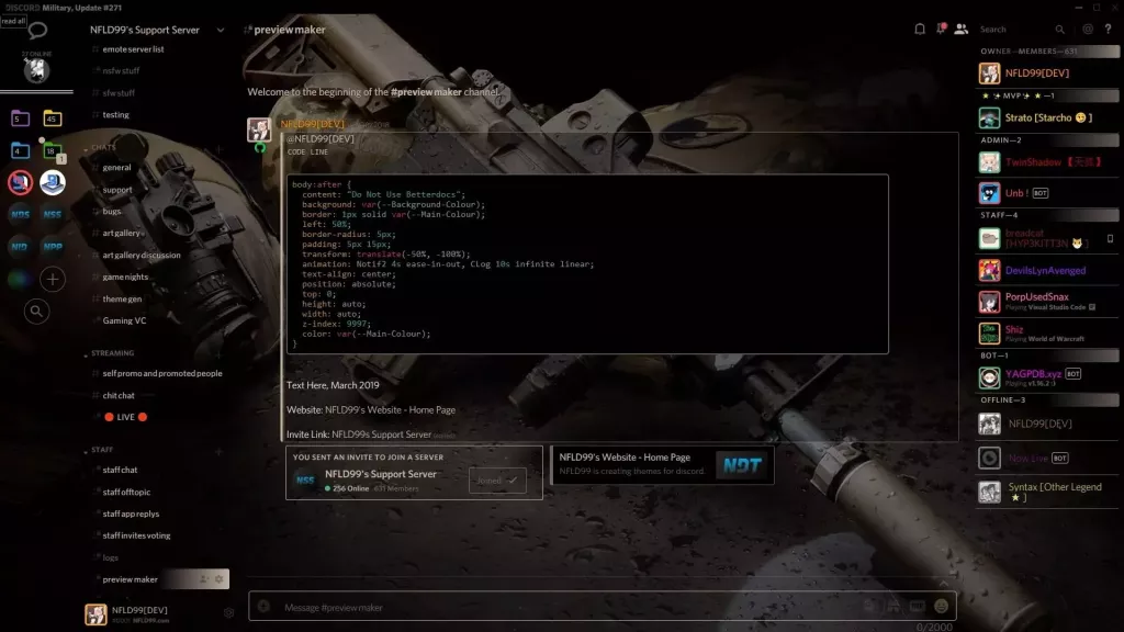 Тема Military для Discord скачать на VSThemes.org