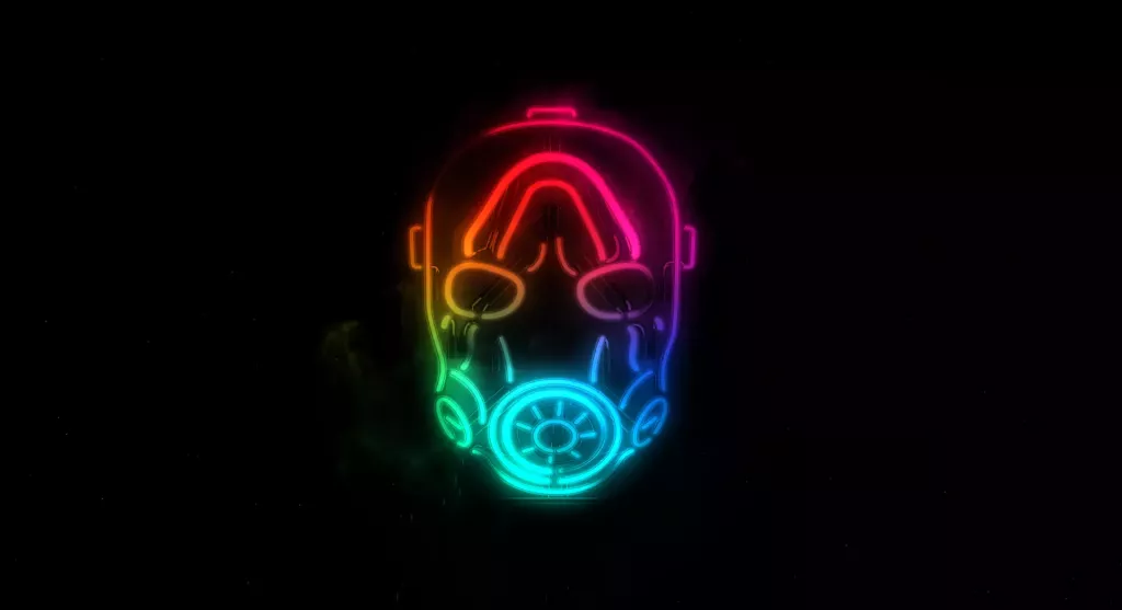 Live wallpaper Borderlands 3 neon mask download on VSThemes.org