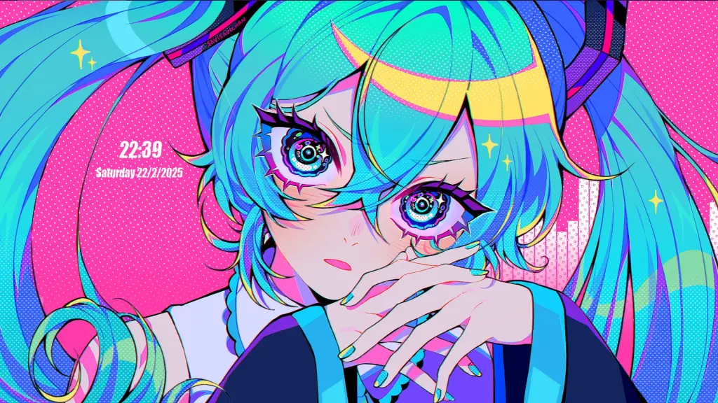 Live wallpaper Hatsune Miku - Vocaloid download on VSThemes.org