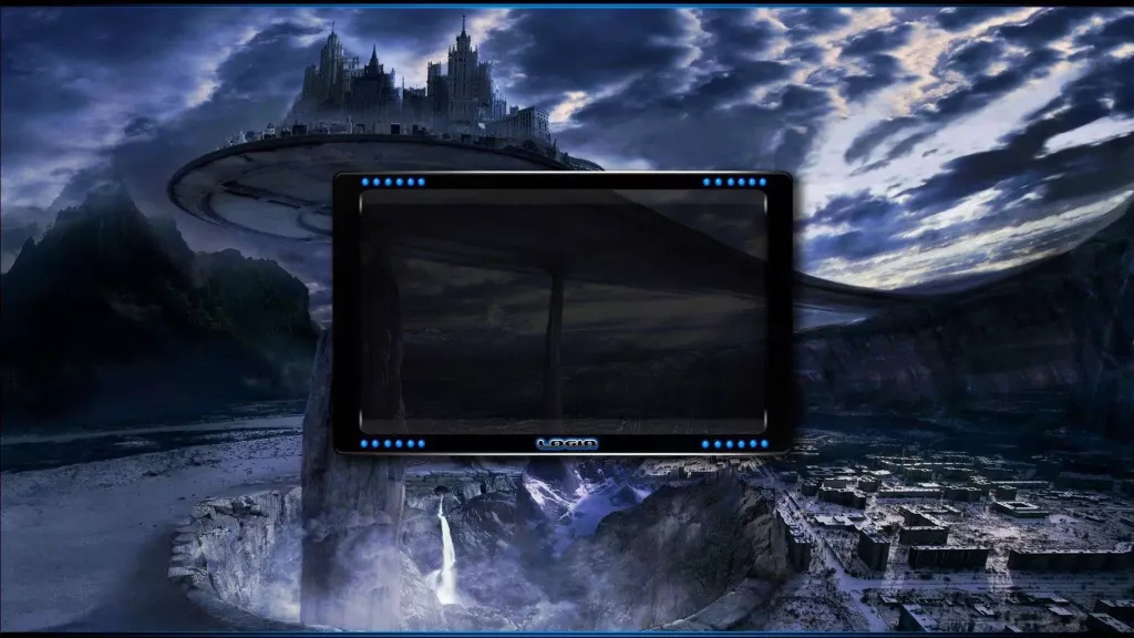 Login screen Star City for Windows download on VSThemes.org
