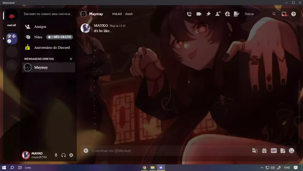 Theme CSS Hu tao for Discord download on VSThemes.org