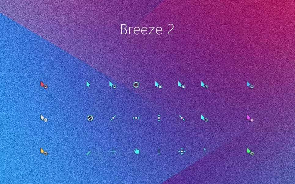 Cursors Breeze 2 - blue pointers on Windows download on VSThemes.org