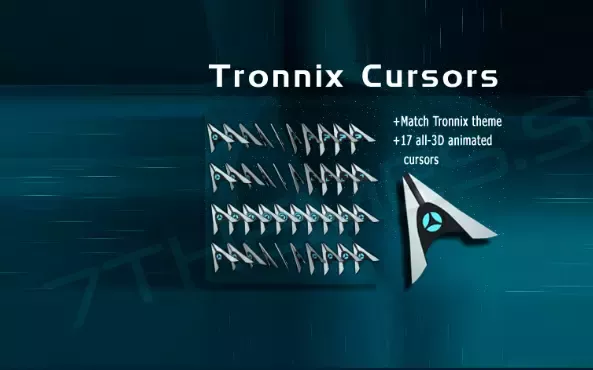 Cursors Tronnix + 17 animated on Windows download on VSThemes.org
