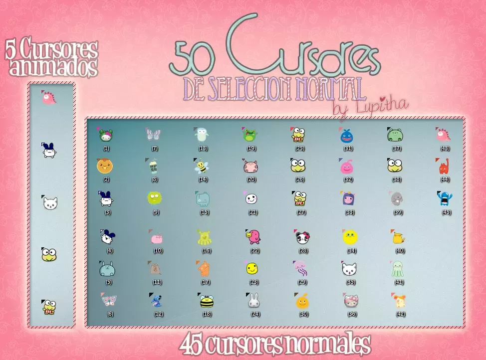 Cursors Nuevos, cartoon characters on Windows download on VSThemes.org
