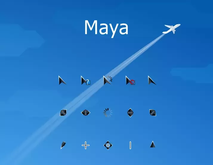 Cursors Maya - airplane wing on Windows download on VSThemes.org