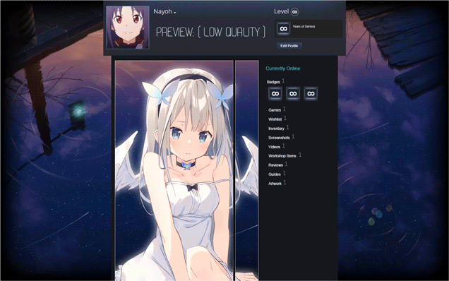 Steam Artwork Anime angel download on VSThemes.org