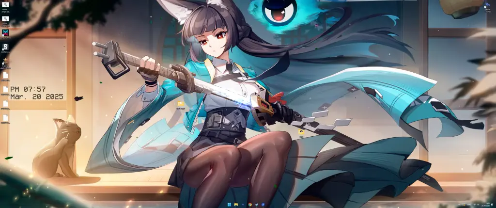 Live wallpaper Miyabi with katana (ZZZ) download on VSThemes.org