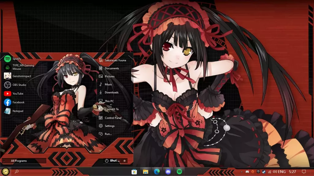 Тема Куруми Токисаки из аниме Рандеву с жизнью для Windows 10 скачать на VSThemes.org