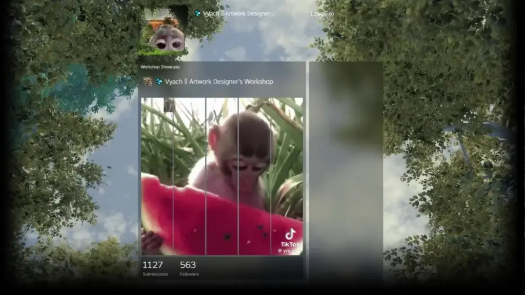 Monkey with a watermelon Workshop Showcase Steam download on VSThemes.org