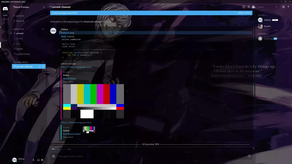 Theme Accelerator for Discord download on VSThemes.org