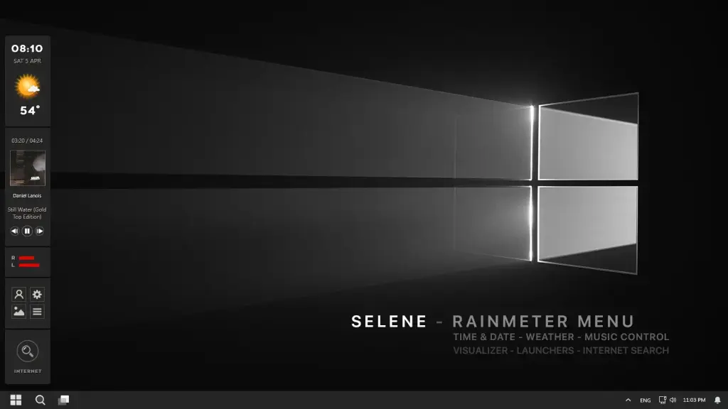 Skin Selene Menu for Rainmeter download on VSThemes.org