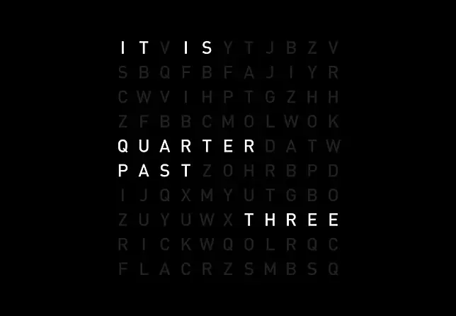 Screensaver Clock words, table of letters for Windows download on ...
