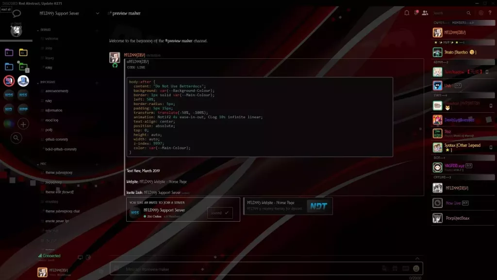 Theme Red Abstract for Discord download on VSThemes.org