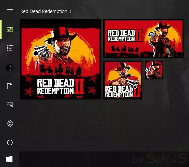 Icons Tiles of the game Red Dead Redemption 2 download on VSThemes.org
