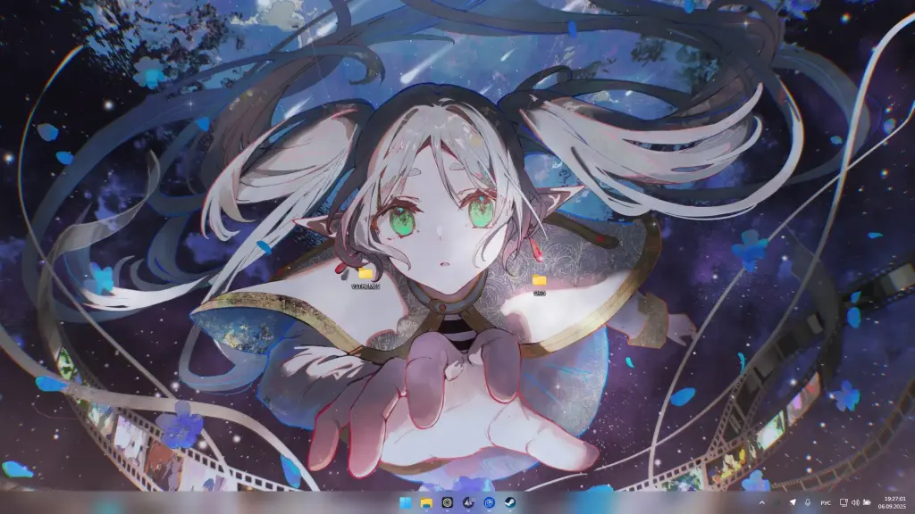 Live wallpaper Frieren in space download on VSThemes.org