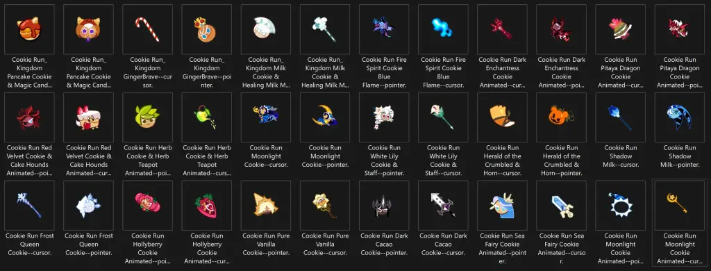 Cursors Cookie Run Kingdom on Windows download on VSThemes.org