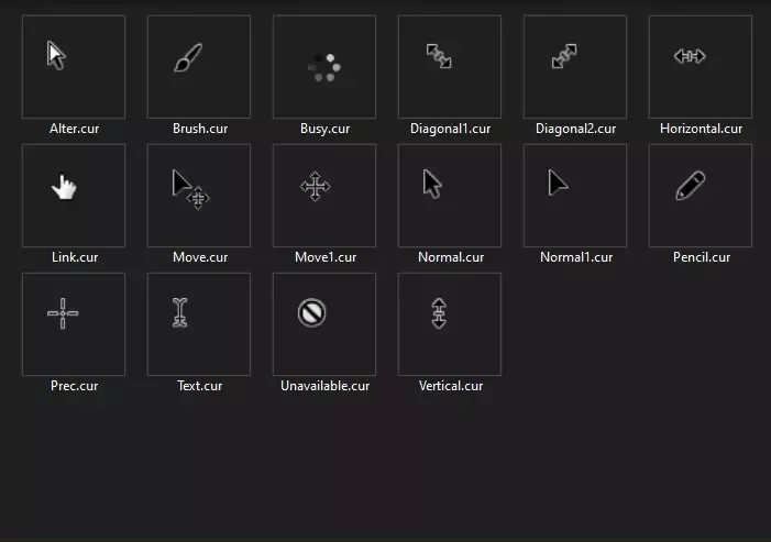 Cursors Photoshop CC, black version on Windows download on VSThemes.org
