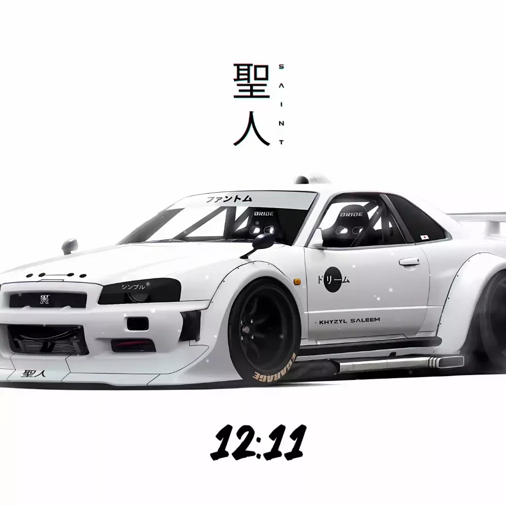 Live wallpaper White GTR (R34) download on VSThemes.org