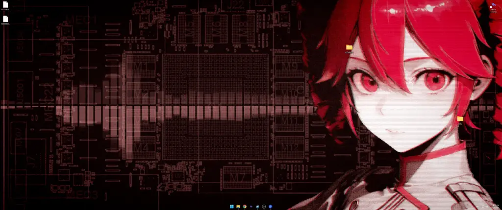 Live wallpaper Kasane Teto (Glitched hologram) download on VSThemes.org