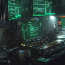 Live wallpaper Coders Desk download on VSThemes.org