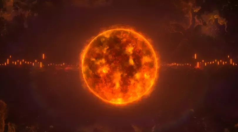 Live wallpaper The reactive sun download on VSThemes.org