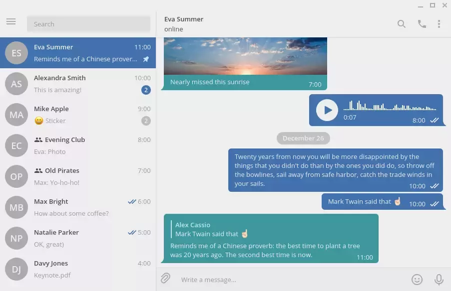 Theme Paper color for Telegram download on VSThemes.org