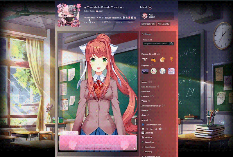 Monika (DDLC) Featured Showcase Steam download on VSThemes.org