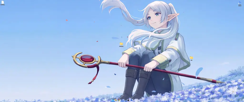 Live wallpaper Frieren among flowers download on VSThemes.org