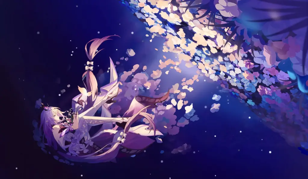 Live wallpaper Fall into the Abyss, Castorice with Butterflies download on VSThemes.org