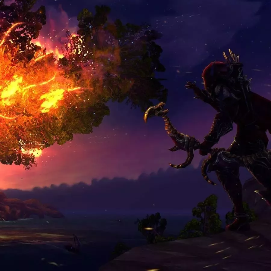 Live wallpaper Teldrassil is on fire download on VSThemes.org