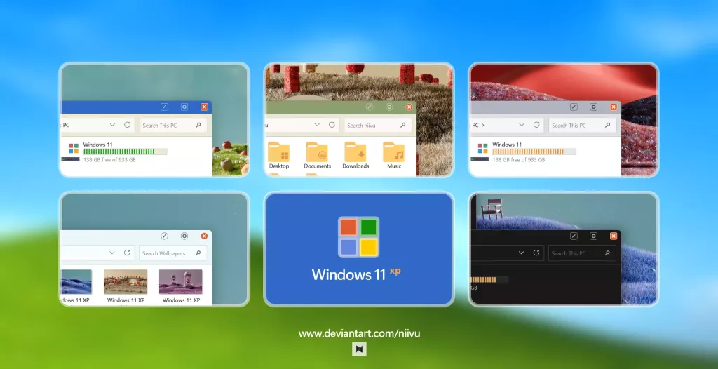Theme In the XP style for Windows 11 download on VSThemes.org