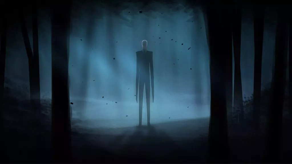 Live wallpaper Slender in the dark forest download on VSThemes.org