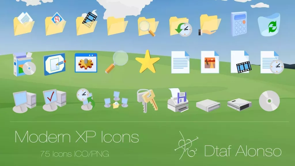 Icons Modern Windows XP download on VSThemes.org