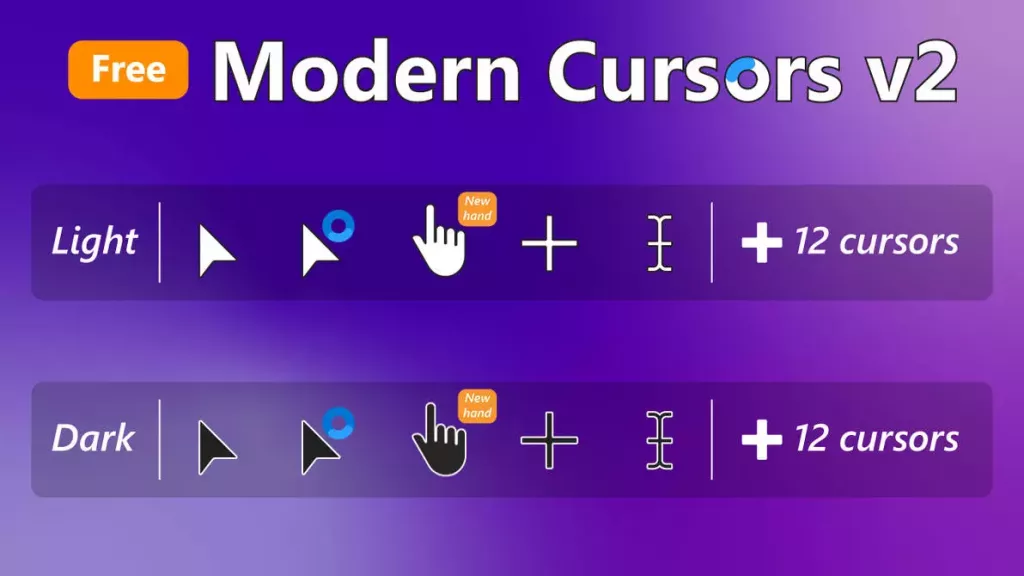 Cursors Modern, the second version on Windows download on VSThemes.org