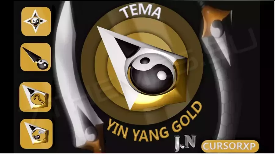 Cursors Golden Yin/Yang on Windows download on VSThemes.org