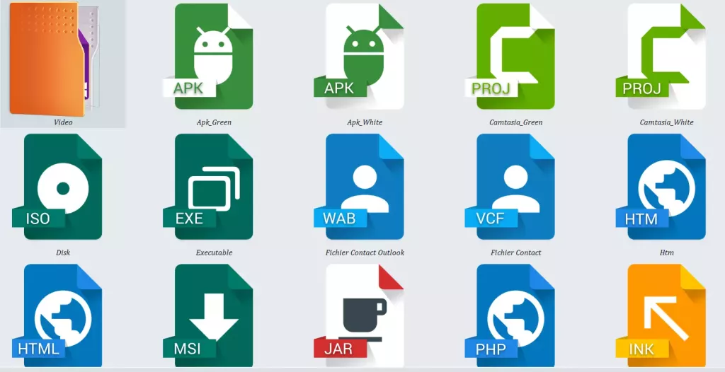 Icons File formats, material design download on VSThemes.org