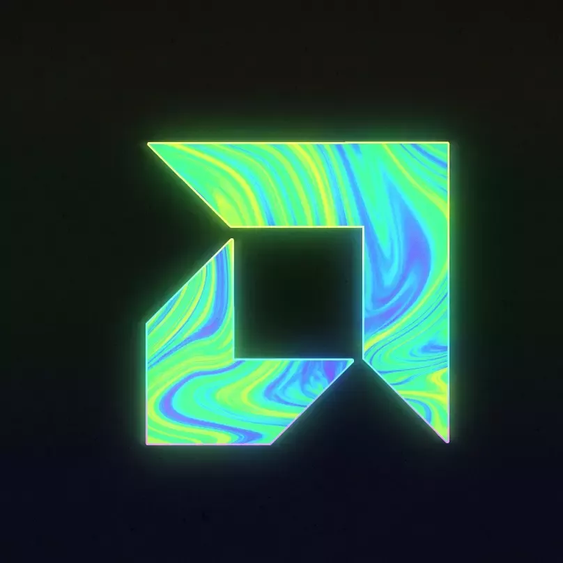 Live wallpaper NEON AMD GLITCH RGB download on VSThemes.org