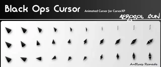 Cursors Black Ops, shadow version on Windows download on VSThemes.org