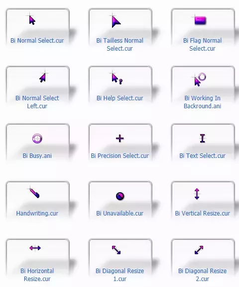 Cursors Bi Flag, purple version on Windows download on VSThemes.org
