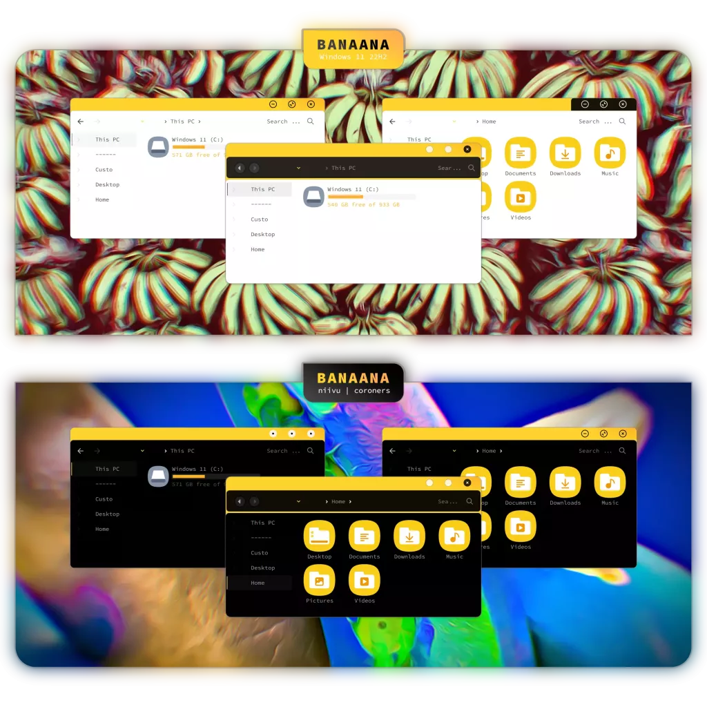 Theme Banana for Windows 11 download on VSThemes.org