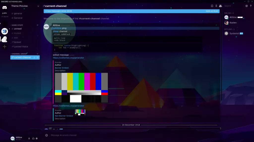 Theme Pyramids for Discord download on VSThemes.org