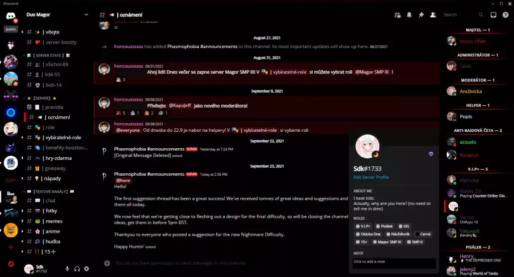 Theme Black amp (Red) for Discord download on VSThemes.org