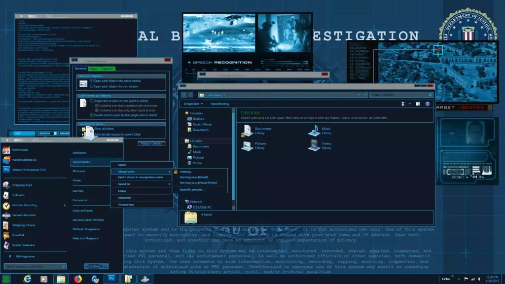 Theme FBI for WindowBlinds download on VSThemes.org